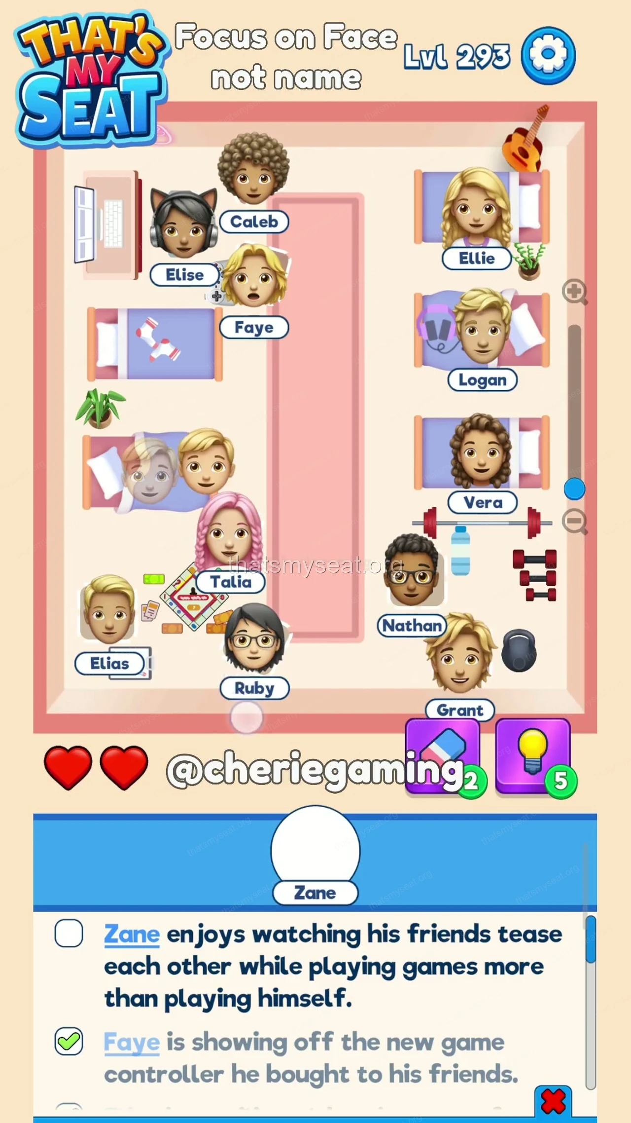 That's My Seat Level 293 Answer & Walkthrough Solution